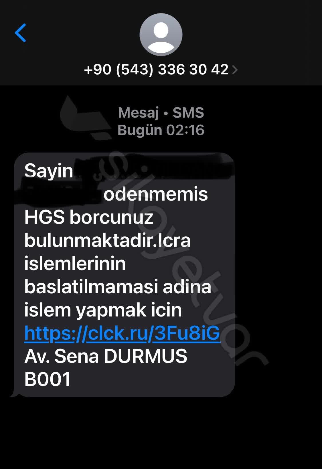 Sahte HGS Mesajlarıyla Mağduriyet - Şikayetvar