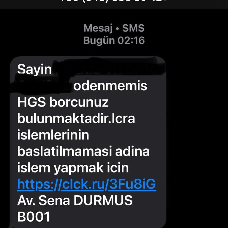 Sahte HGS Mesajlarıyla Mağduriyet - Şikayetvar