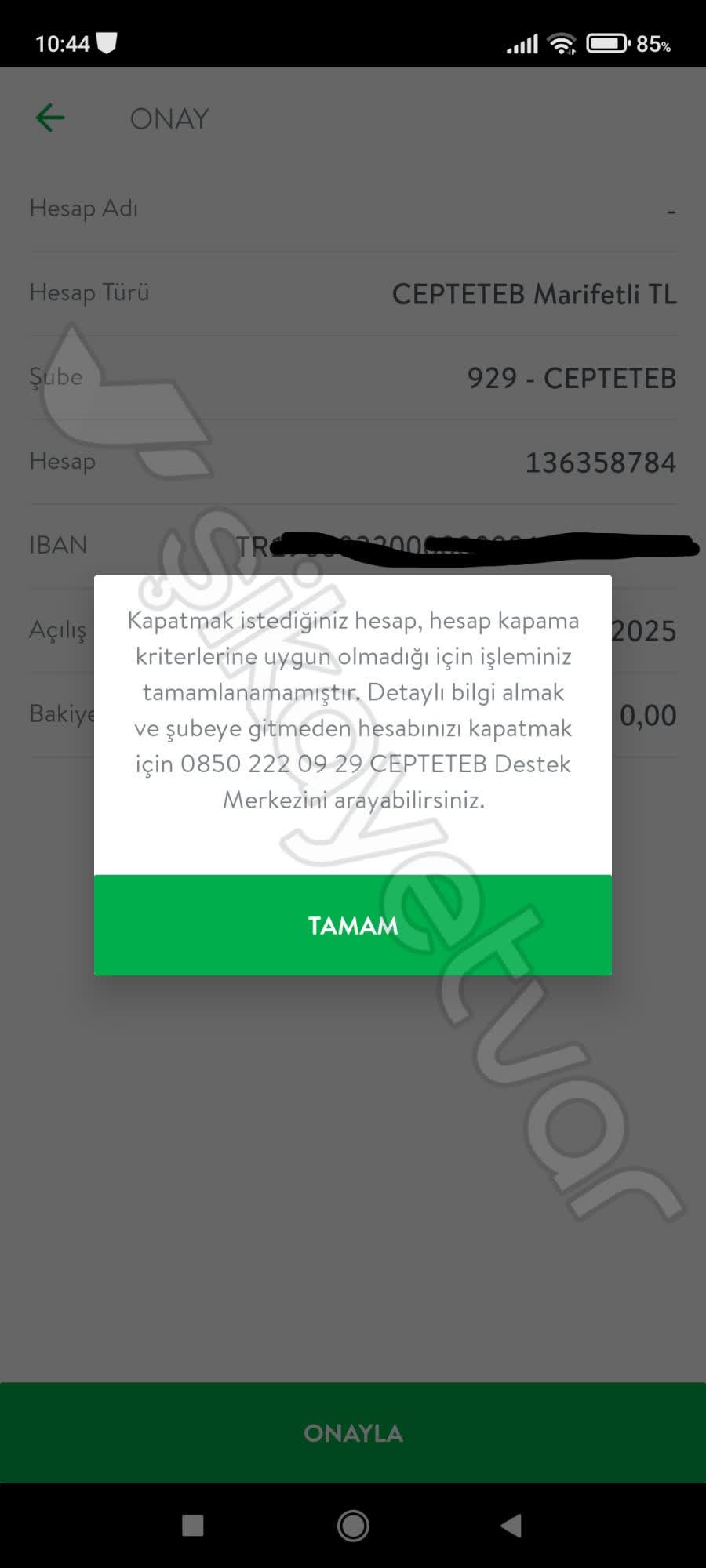 TEB Hesap Kapatma Sürecindeki Zorluklar - Şikayetvar