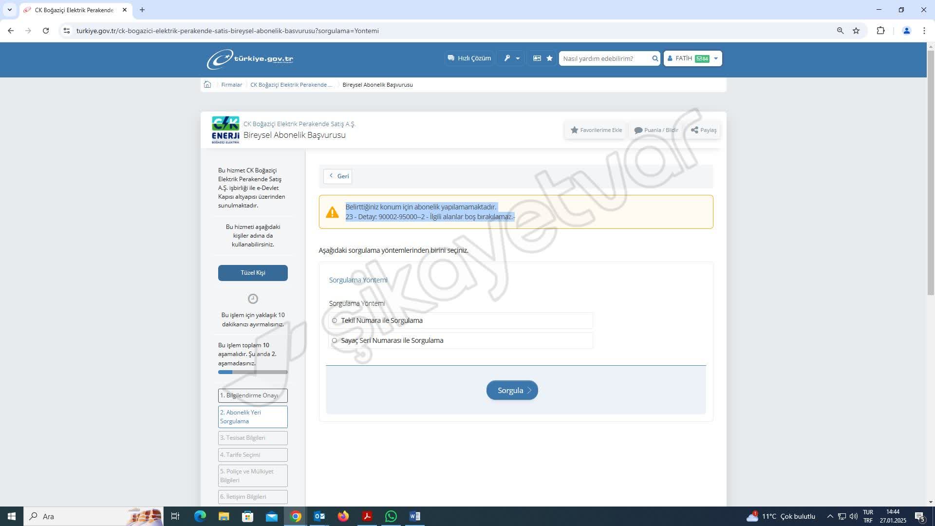 e-Devlet | Turkiye.gov.tr Ck Boğaziçi Elektrik Abonelik Sorunu: Sayaç ...