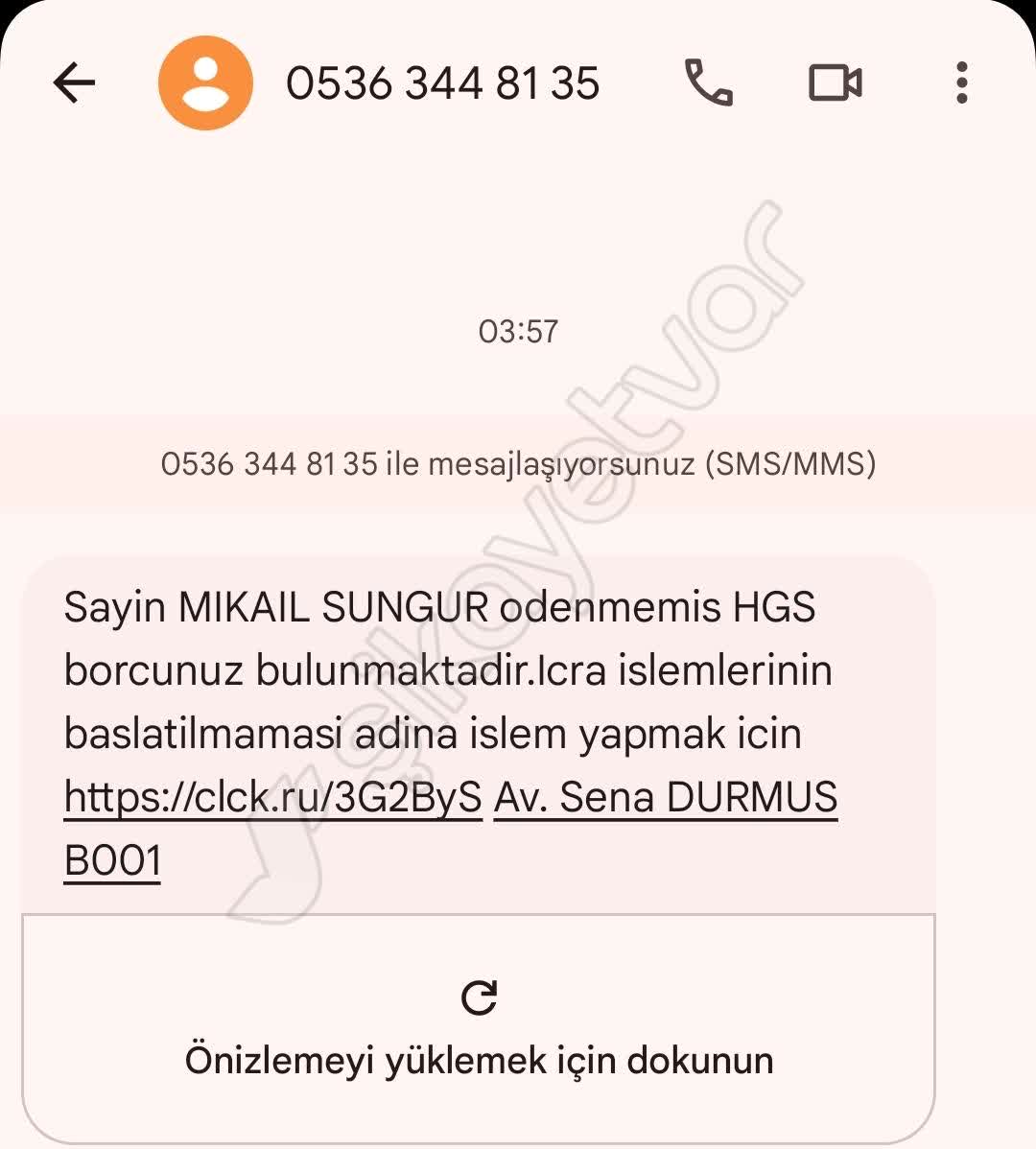 HGS Kimlik Bilgilerimle Sahte HGS Borcu Mesajı Aldım - Şikayetvar
