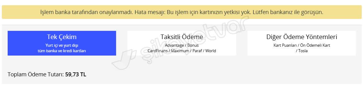 İninal Kart İninal Kartla Online Alışveriş Sorunu - Şikayetvar