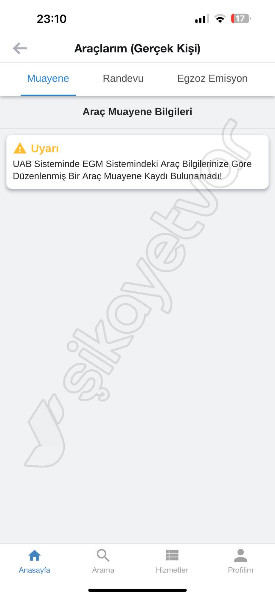 TÜVTÜRK Araç Muayene Bilgileri E-Devlette Görünmüyor - Şikayetvar