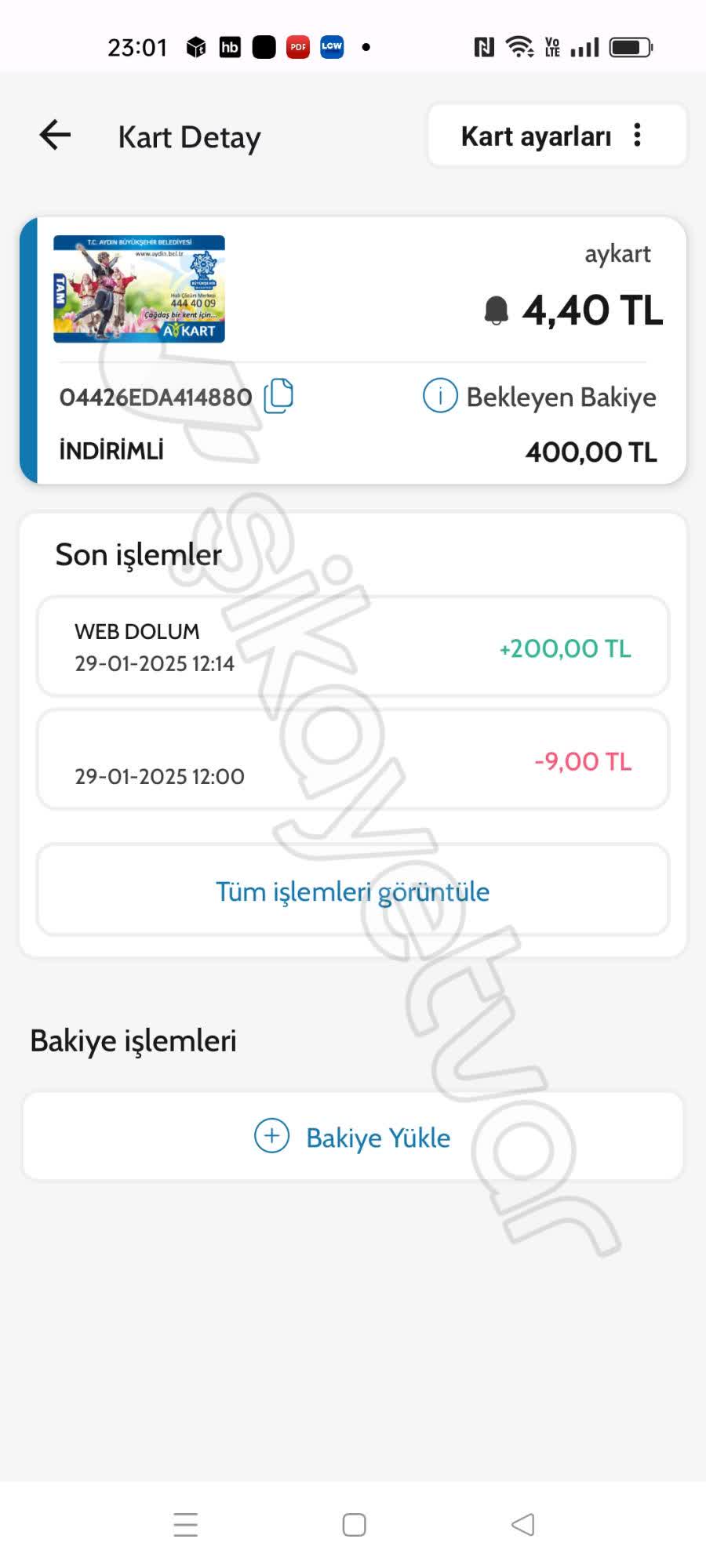 Aykart'ta Kayıp Bakiye Sorunu - Şikayetvar
