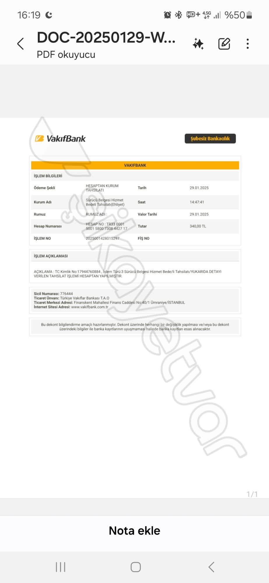 VakıfBank'ta Yanlış T.C. Kimlik Numarası Mağduriyeti - Şikayetvar