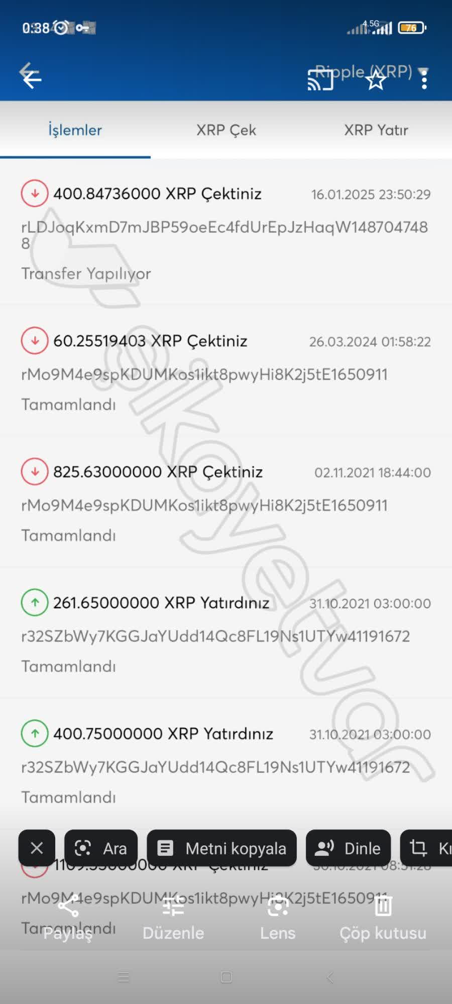 Bit Turk BitTurk Borsasında XRP Transfer Sorunu - Şikayetvar