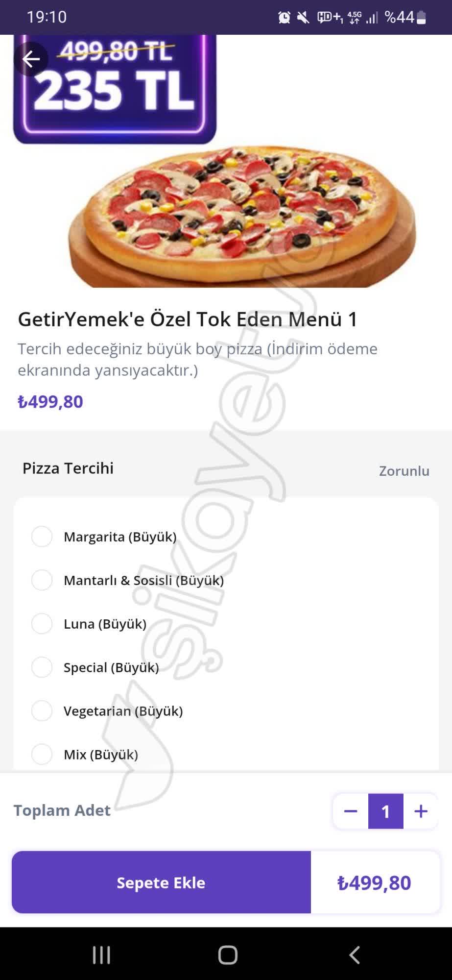 GetirYemek Getir Yemek'te İndirim Sorunu Ve İptal Zorluğu - Şikayetvar