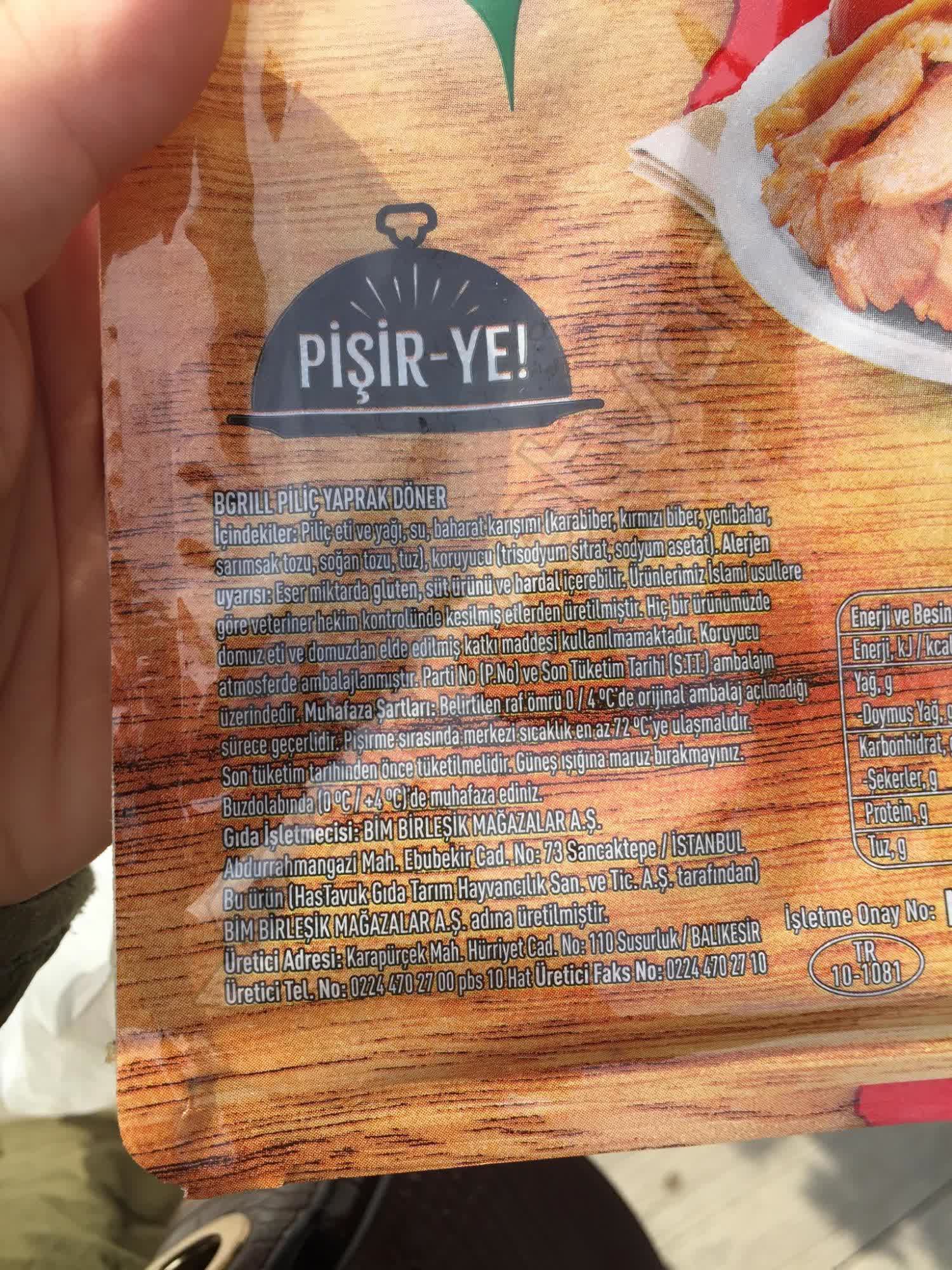 Bim Marketten Alınan Piliç Dönerde Kuru Fasulye Sürprizi - Şikayetvar