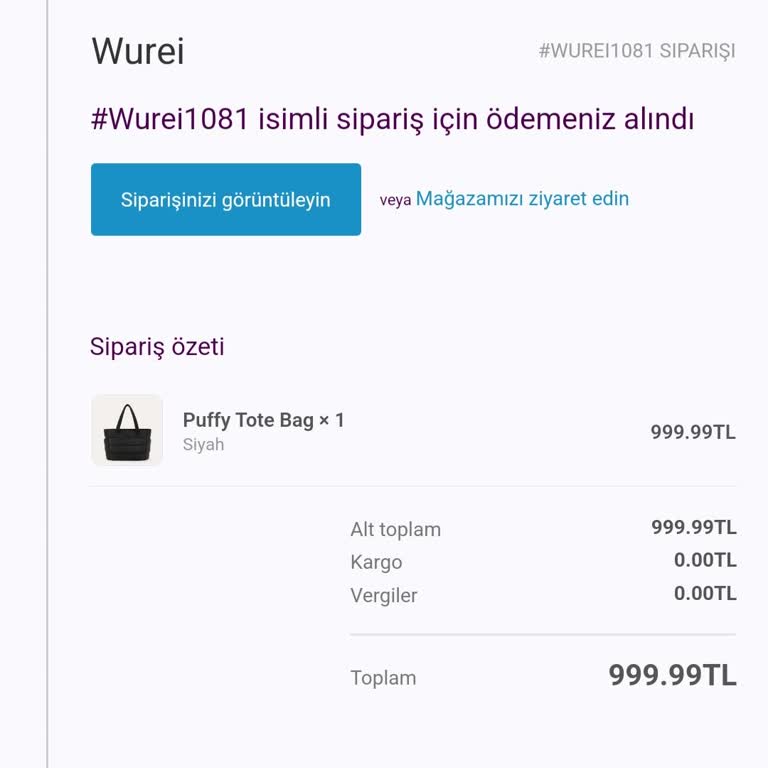 Wurei Sipariş Sonrası İletişim Sorunu Ve İade Talebi - Şikayetvar