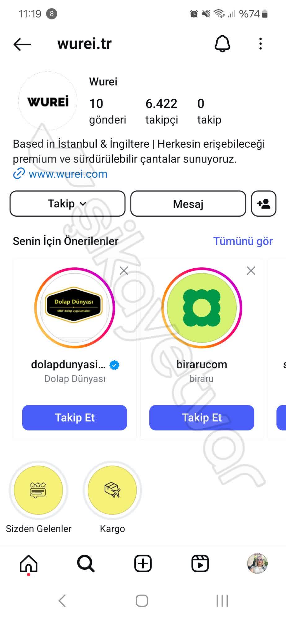 Wurei Sipariş Sonrası İletişim Sorunu Ve İade Talebi - Şikayetvar