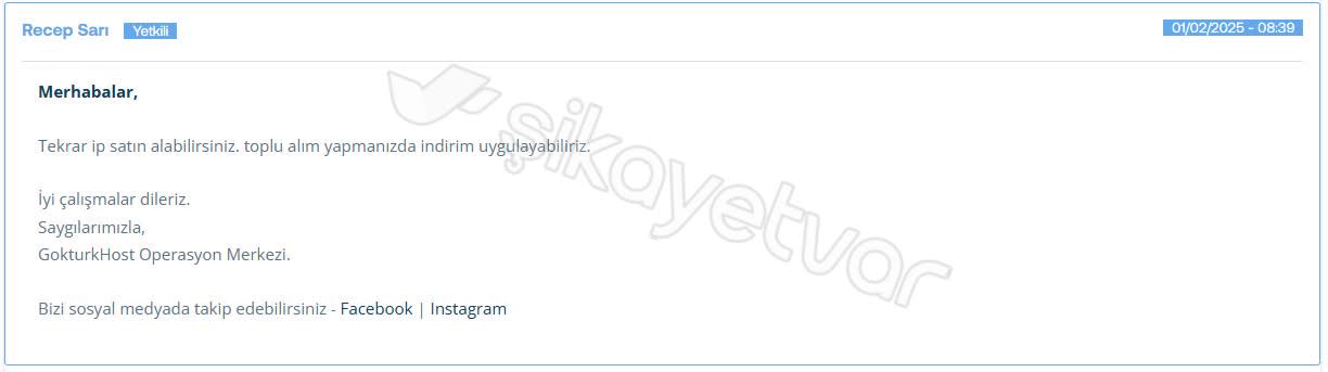 Gokturkhost'un Proxy Hizmetinde Büyük Hayal Kırıklığı - Şikayetvar