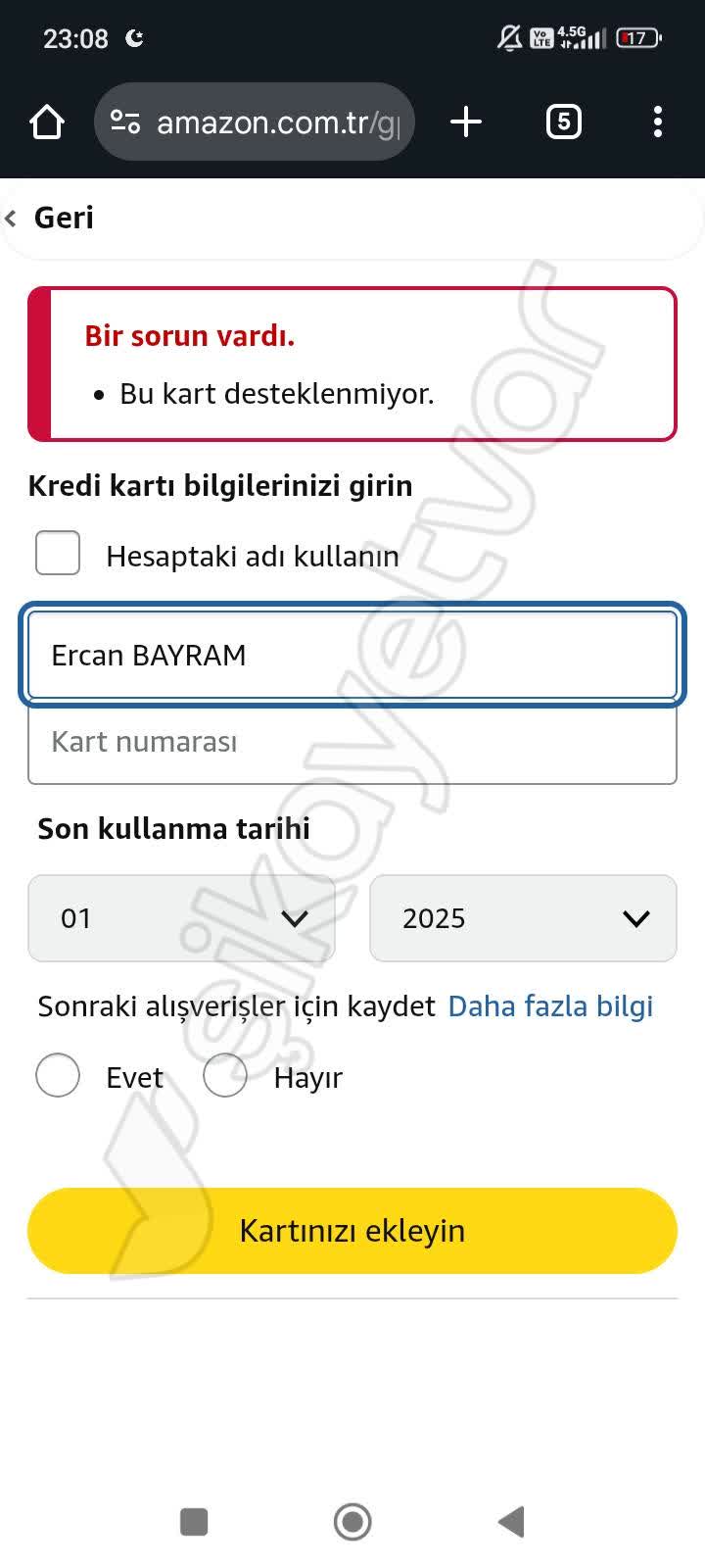 Amazon'da Troy Kart Sorunu: Neden Desteklenmiyor? - Şikayetvar