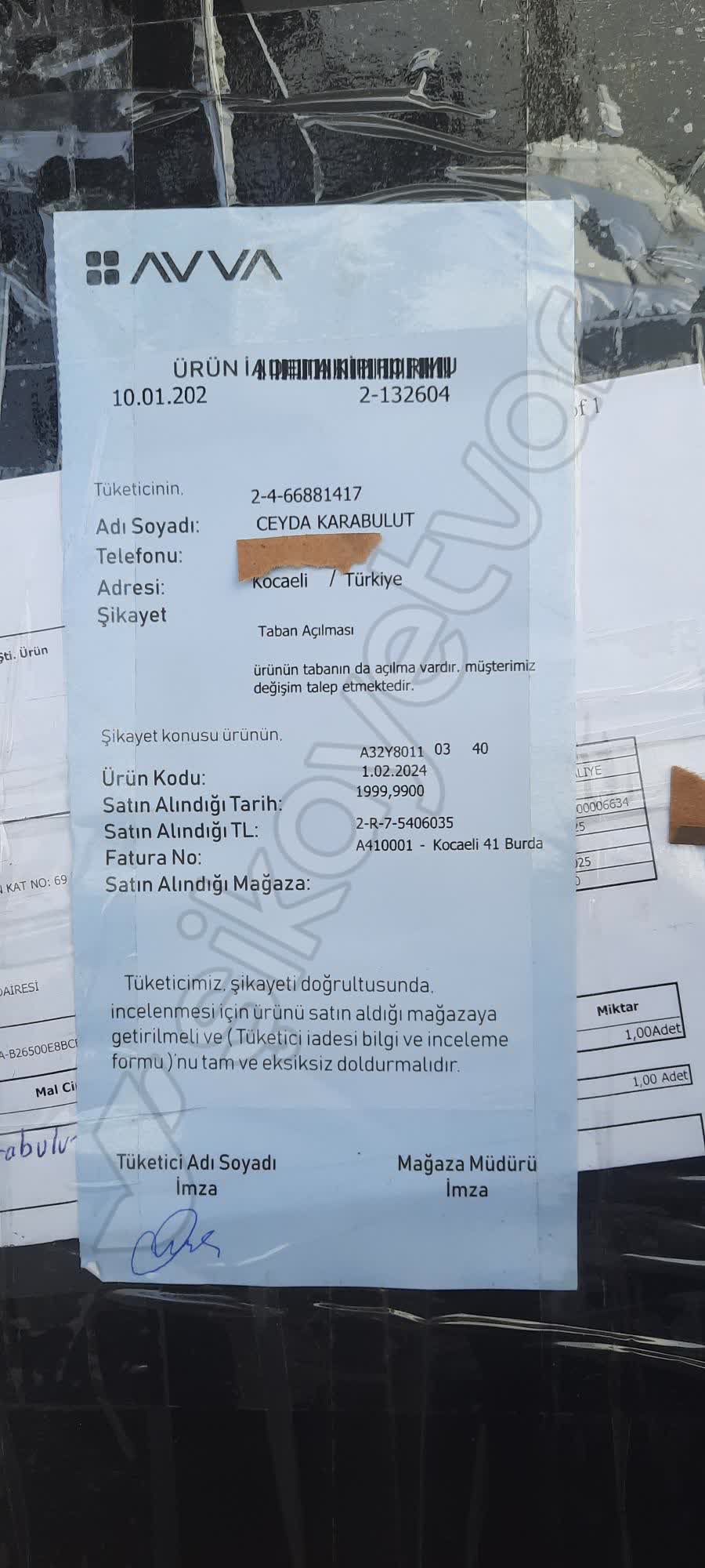 Avva Giyim Avva Mağazasında Ayakkabı Sorunu Ve İletişim Eksikliği - Şikayetvar