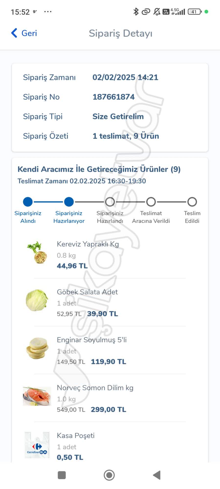 Carrefour SA Stokta Var Gözüken Ürün Gönderilmedi - Şikayetvar