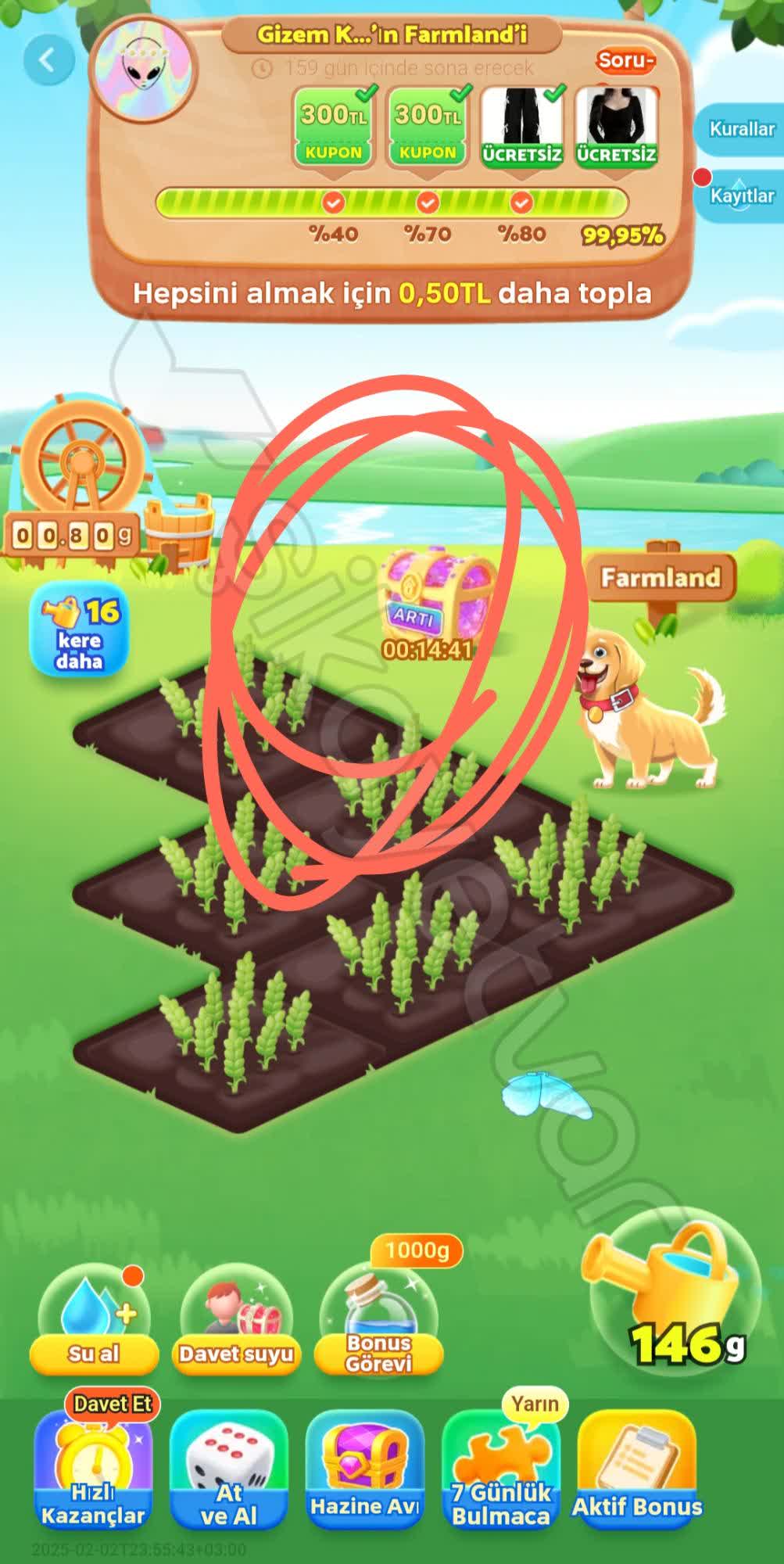 Temu Farmland'da Su Eksikliği Ve Bekleme Süresi Sorunu - Şikayetvar