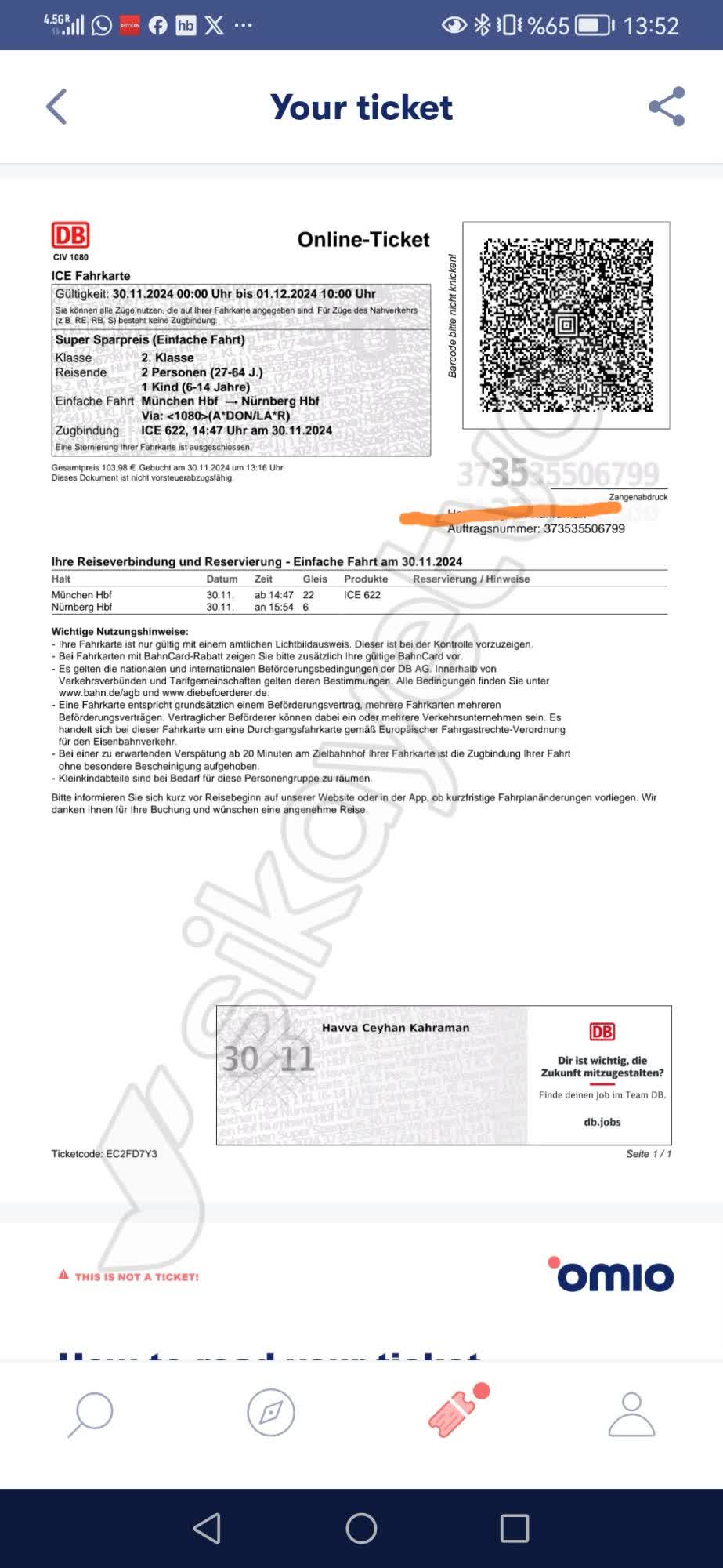 Omio Canceled My Train Ticket Without Notice—Had to Pay €109 Again - Xolvie