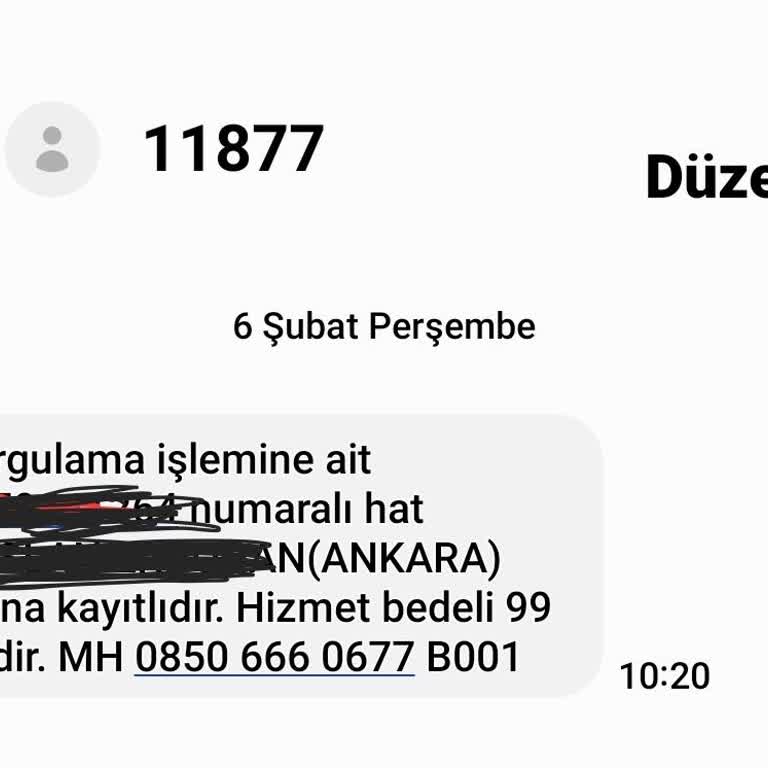 11877 Ücretlendirmesi Ve Türk Telekom'un İlgisizliği - Şikayetvar