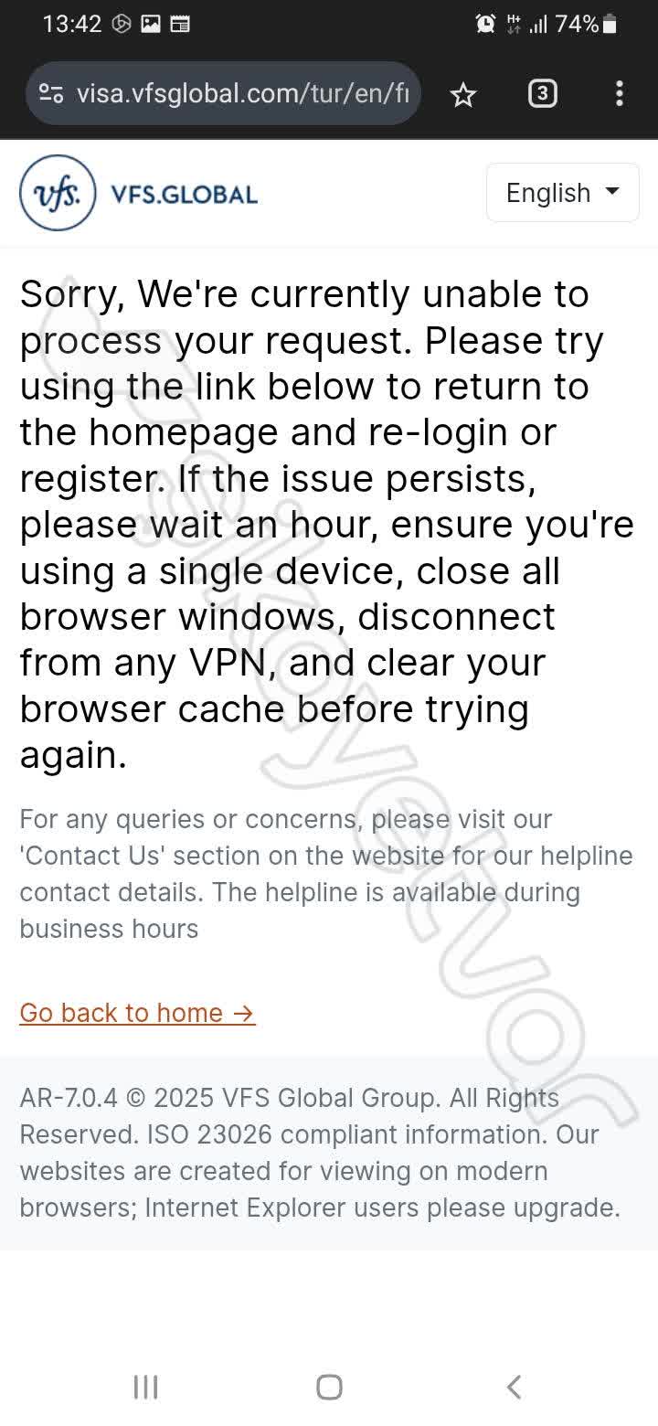 VFS Global Fransa'da Aktivasyon Sorunu! - Şikayetvar