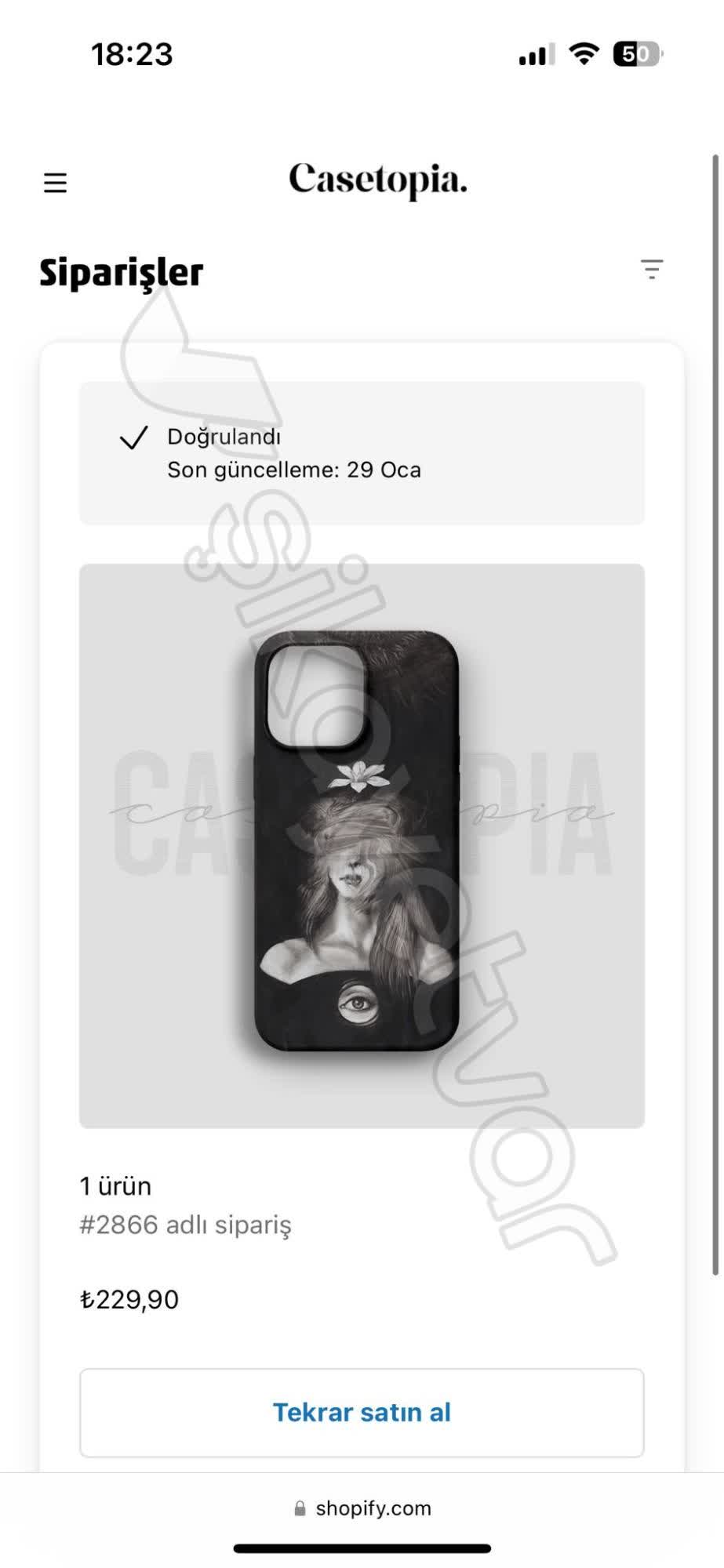 Casetopia Siparişimin Teslim Edilmemesi Hakkında - Şikayetvar
