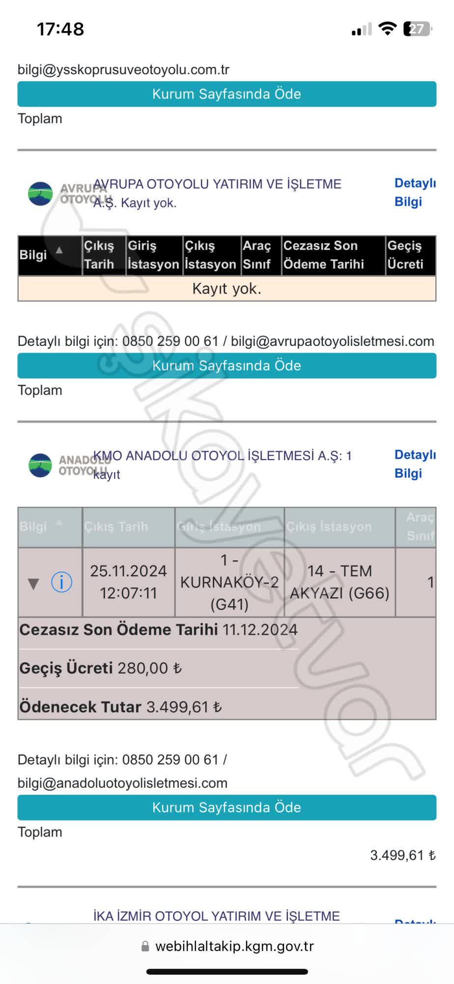 Kuzey Marmara Otoyolu HGS Cezaları Ve Eksik Bilgilendirme - Şikayetvar