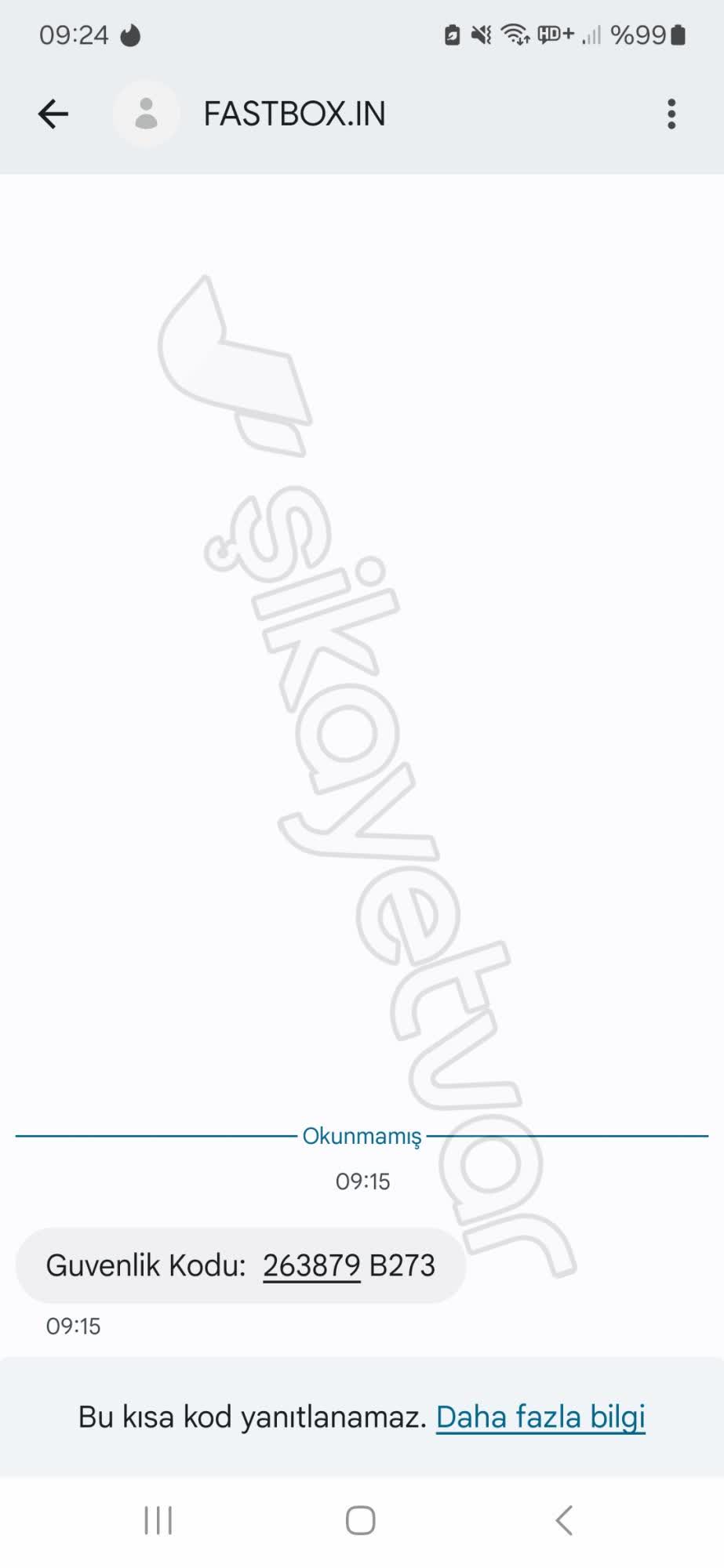 FASTBOX.IN (SMS) Fastbox Doğrulama Kodu Hatası Ve Güvenlik Endişesi ...