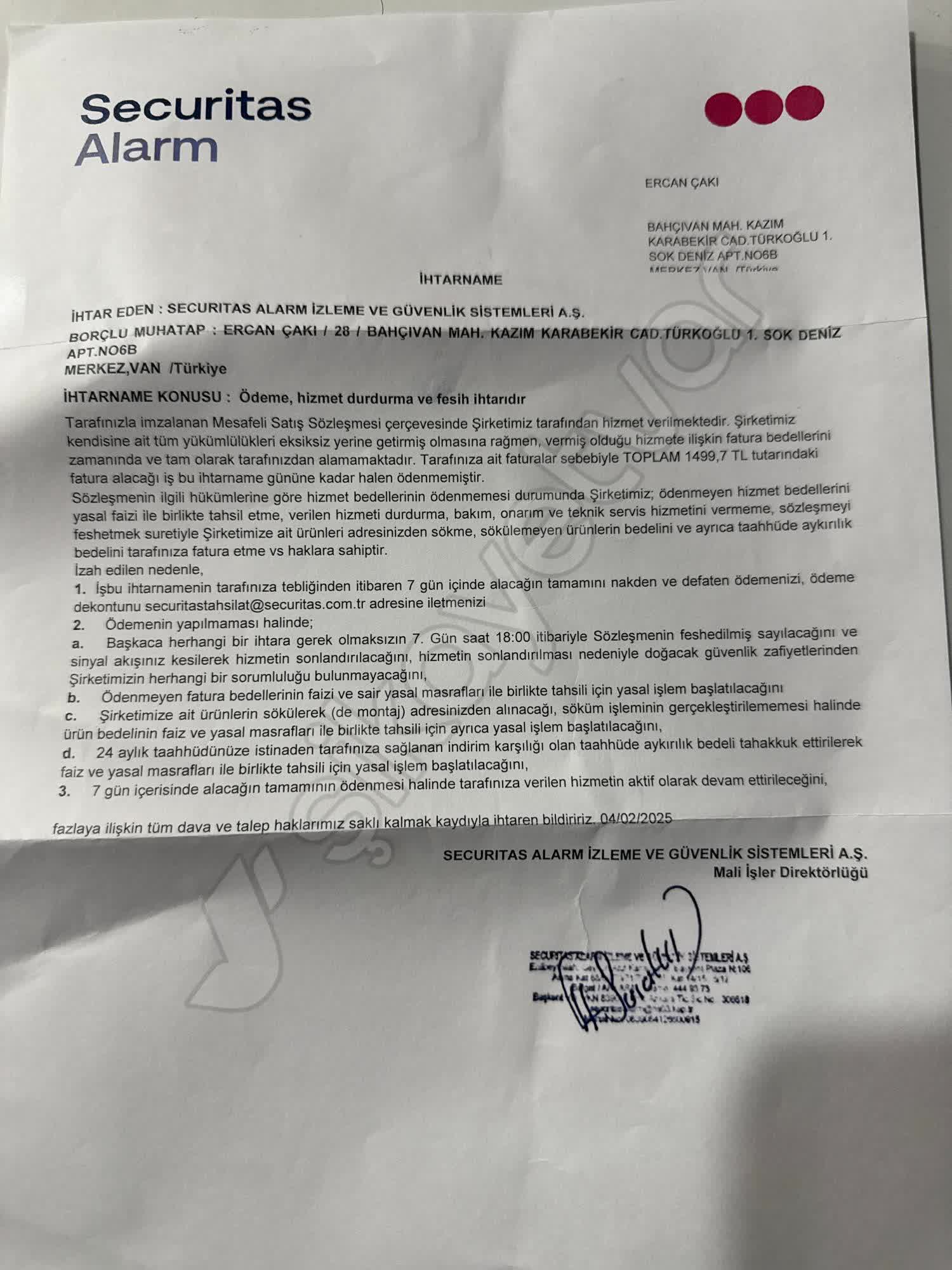 Çözüldü: Securitas Alarm Hizmet Alınmadan Tahsil Edilen Ücret Ve Haksız ...
