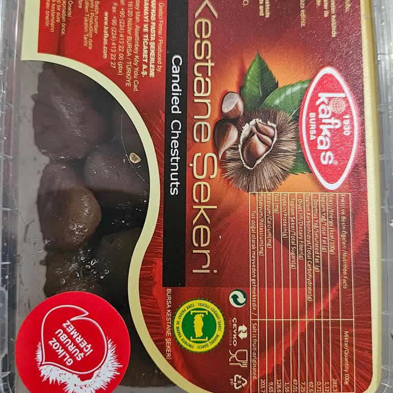 Kafkas Pasta Şekerleme Kafkas Küflenmiş Kestane Şekeri - Şikayetvar