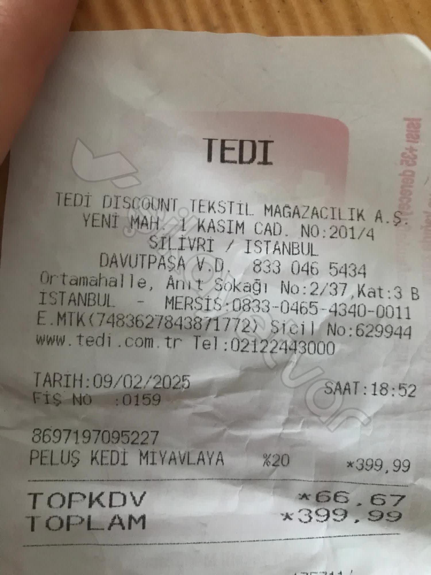 Tedi Mağaza Sorumlusunun Üslup Sorunu ve Oyuncak Kedi Değişimi - Şikayetvar