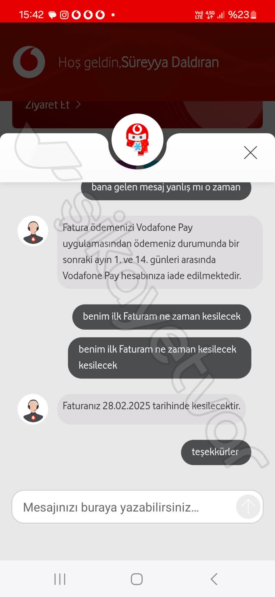 Vodafone Net Vodafone Ev İnterneti Fatura Sorunu - Şikayetvar