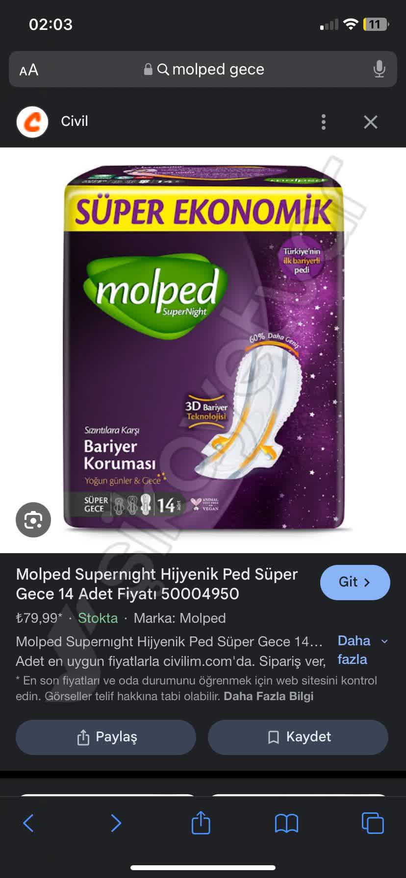 Molped Gece Pedi Kullanımı Sonrası Yaşanan Cilt Sorunları - Şikayetvar