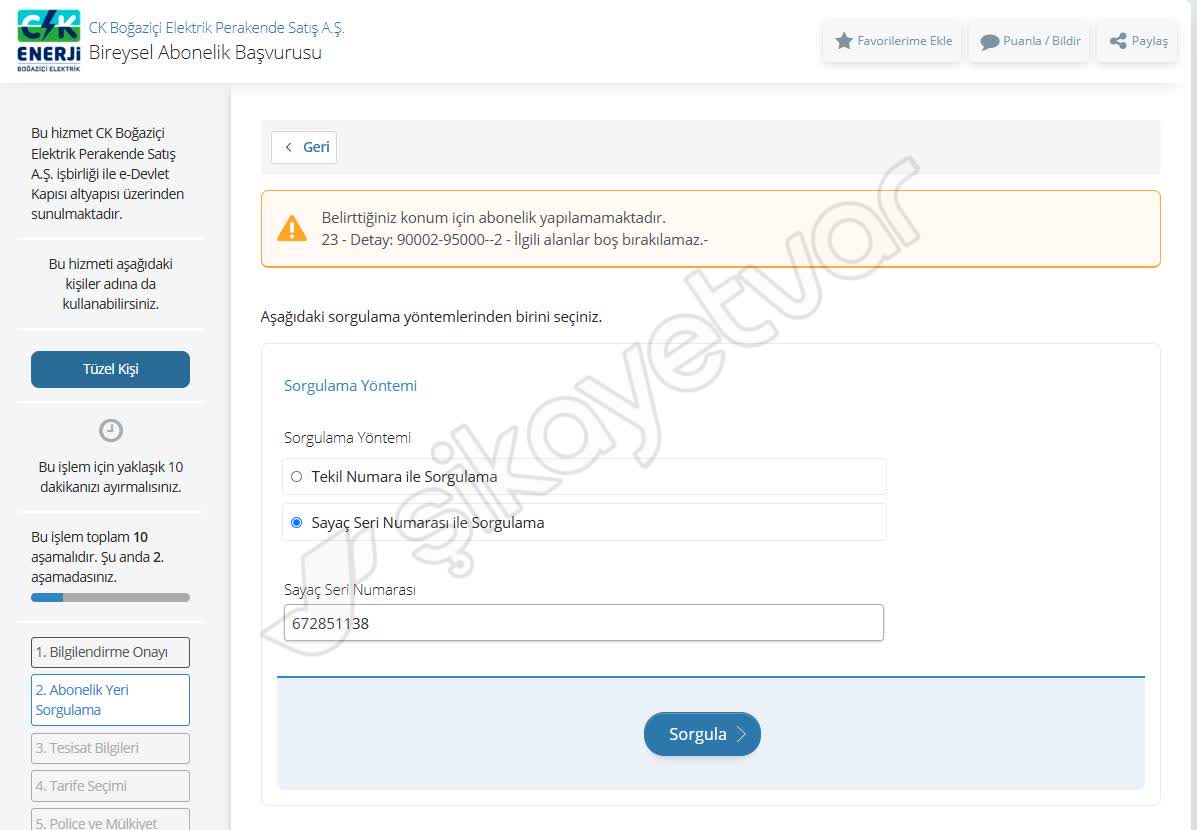 Boğaziçi Elektrik - BEDAŞ Elektrik Aboneliği Başvurusunda Sayaç ...