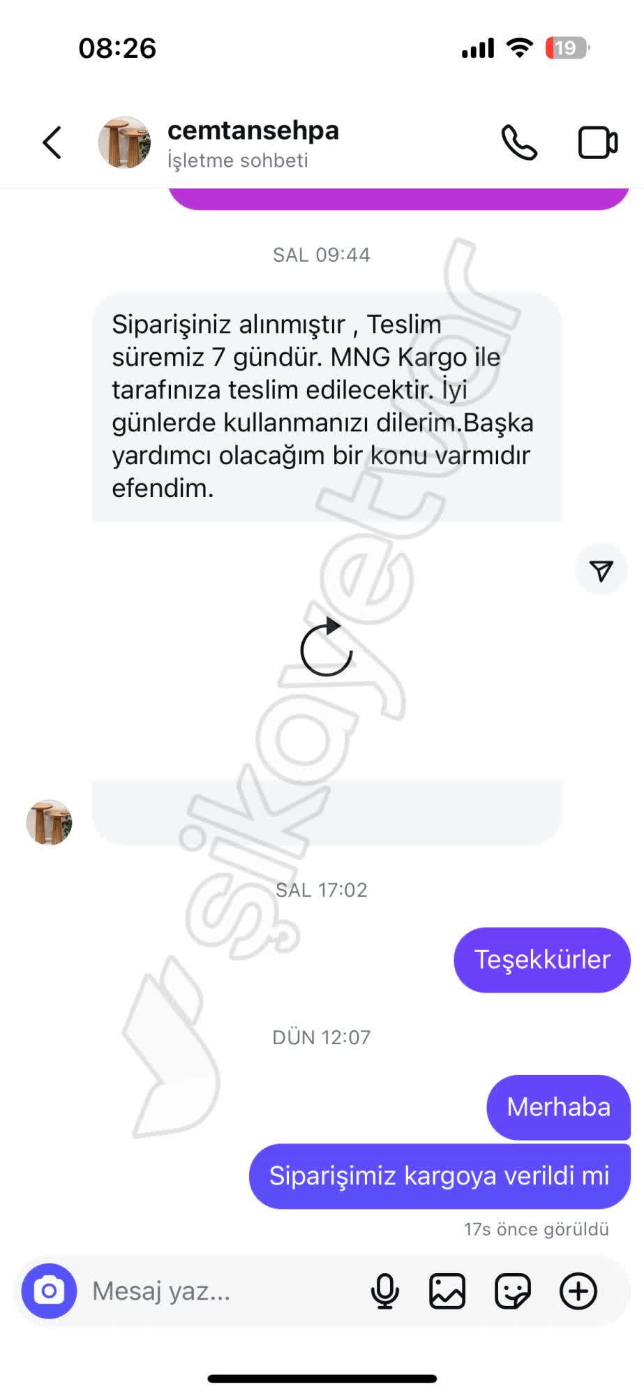 Cem Taner Ahşap Dekorasyon Online Sipariş Sonrası Yaşanan Hayal Kırıklığı Ve Mağduriyet - Şikayetvar
