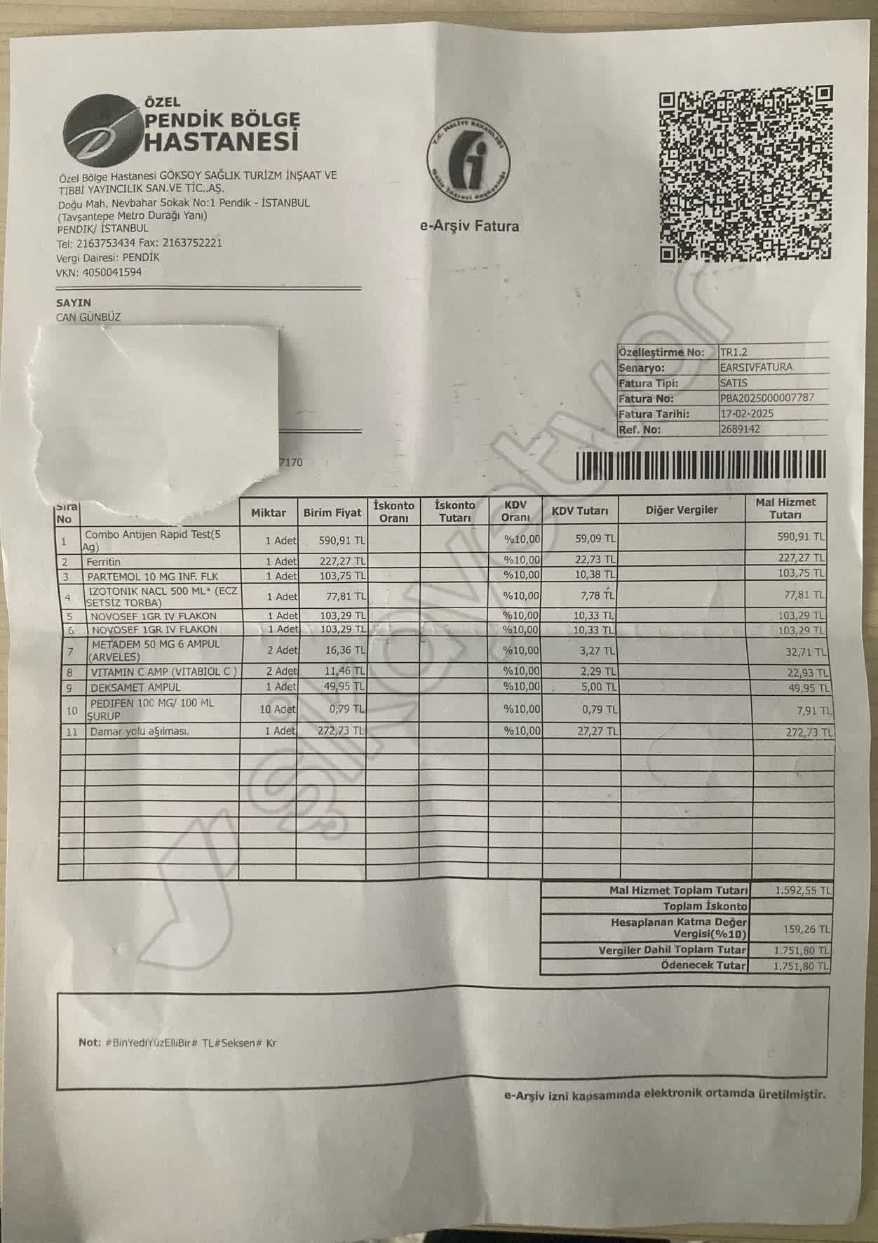 Pendik Bölge Hastanesi Hastane Raporu Ve Fatura Hataları Mağduriyeti ...