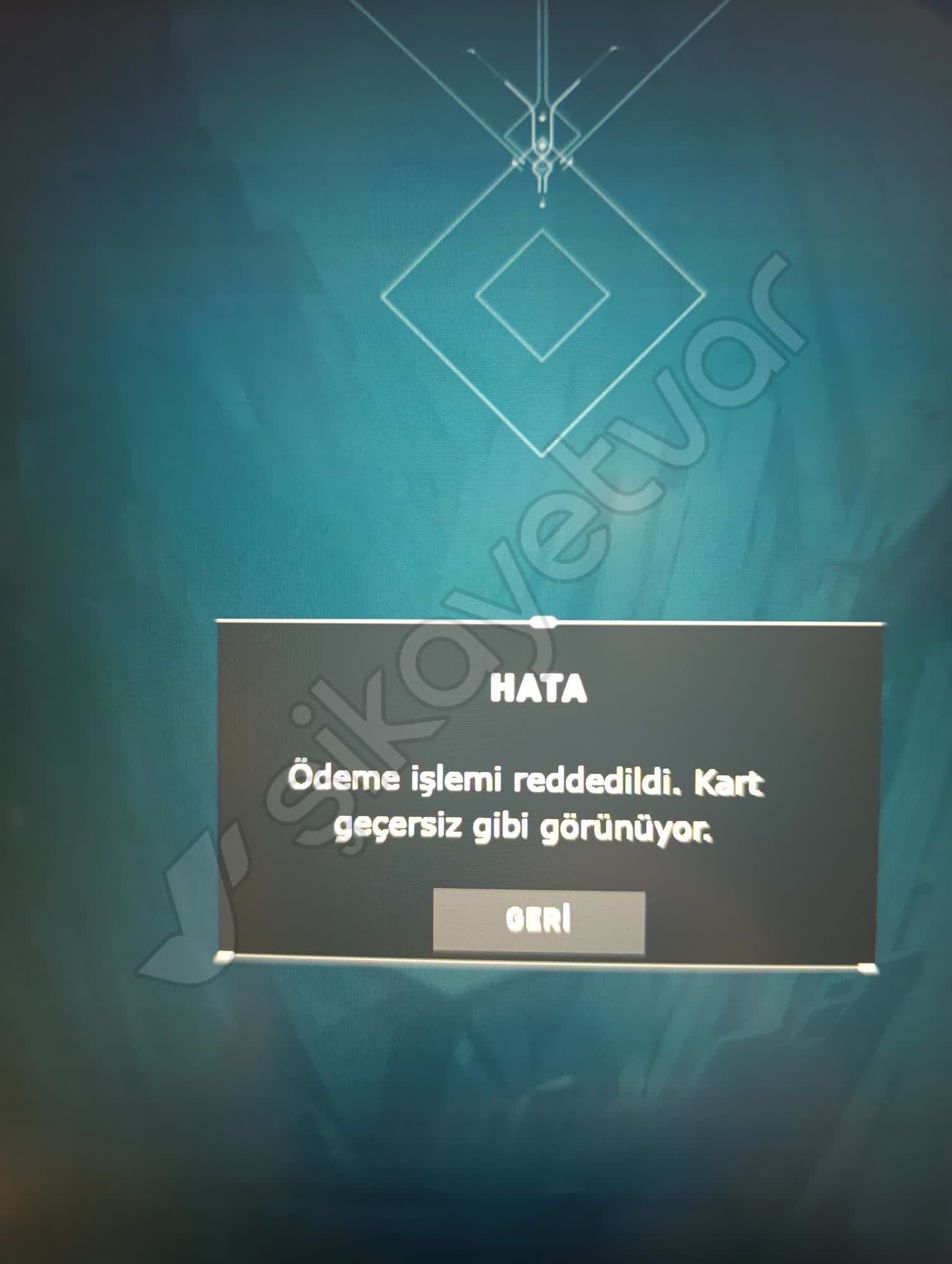 İninal Kart İle Oyun İçi Ödeme Sorunu - Şikayetvar