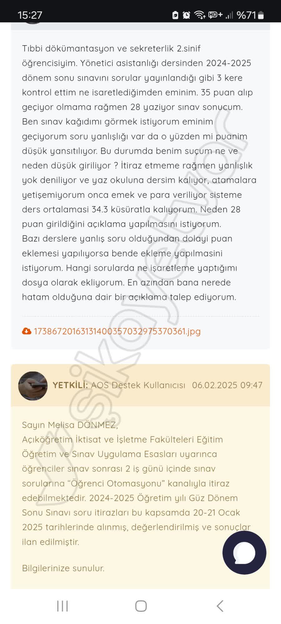 Anadolu Üniversitesi Anadolu Açıköğretim Sınav Sonuçlarında Yanlış ...