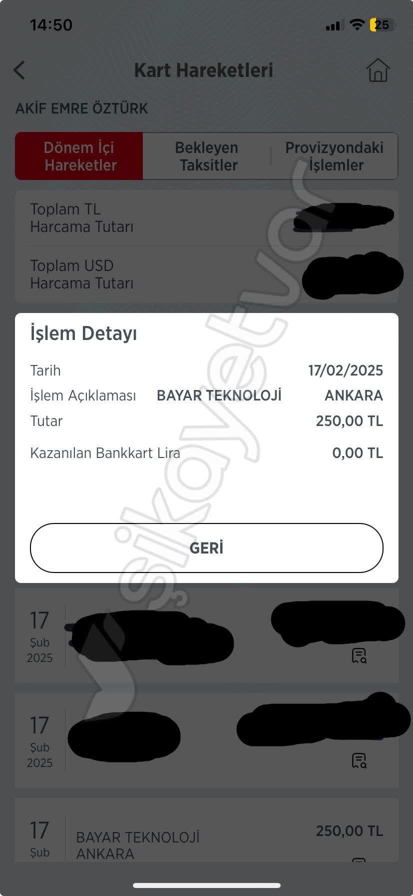 Bayar Teknoloji Haksız Sim Kart Ücreti İadesi Talebi - Şikayetvar