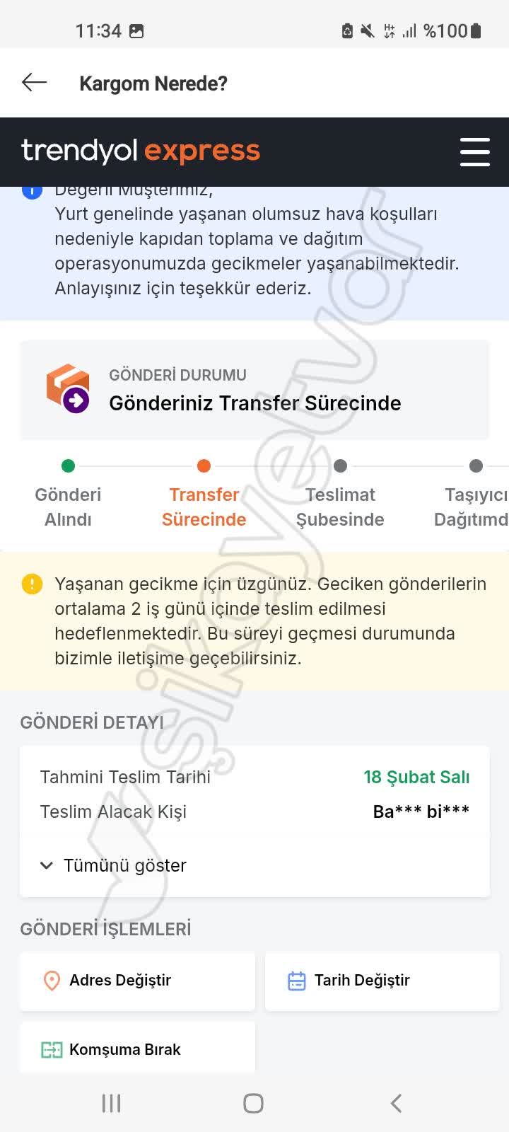 Kargom Nerede? Trendyol Express Mağduriyeti - Şikayetvar