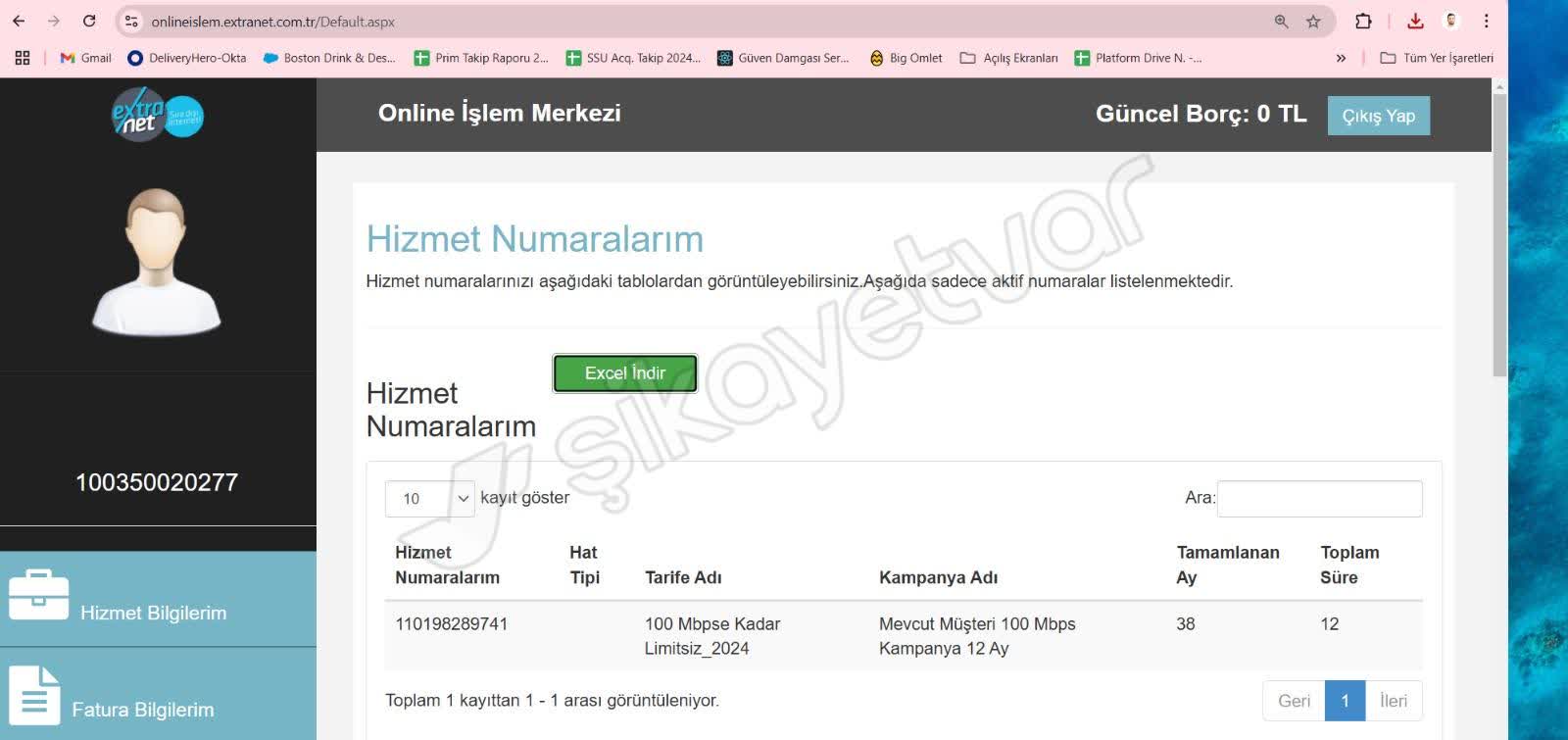 Extranet İnternet Hızında Taahhüt Edilen Seviyeye Ulaşamama - Şikayetvar
