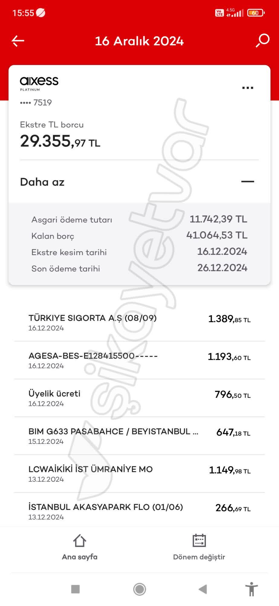 Akbank Axess Platinum Kredi Kartı Üyelik Ücreti İadesi Talebi - Şikayetvar