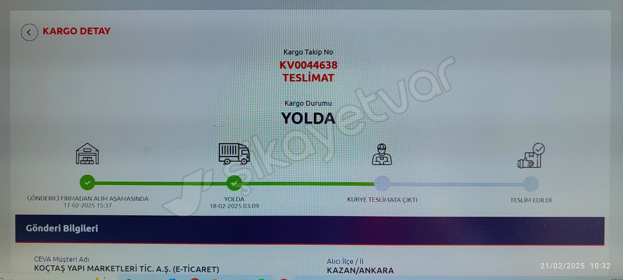 Koçtaş Dolap Siparişinde Kargo Teslimat Sorunu - Şikayetvar
