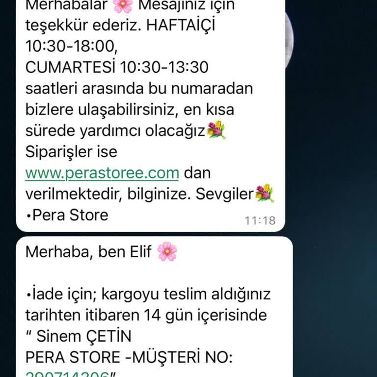 Pera Store'dan Aldığım Ürünün İadesinde Yaşadığım Sorun - Şikayetvar