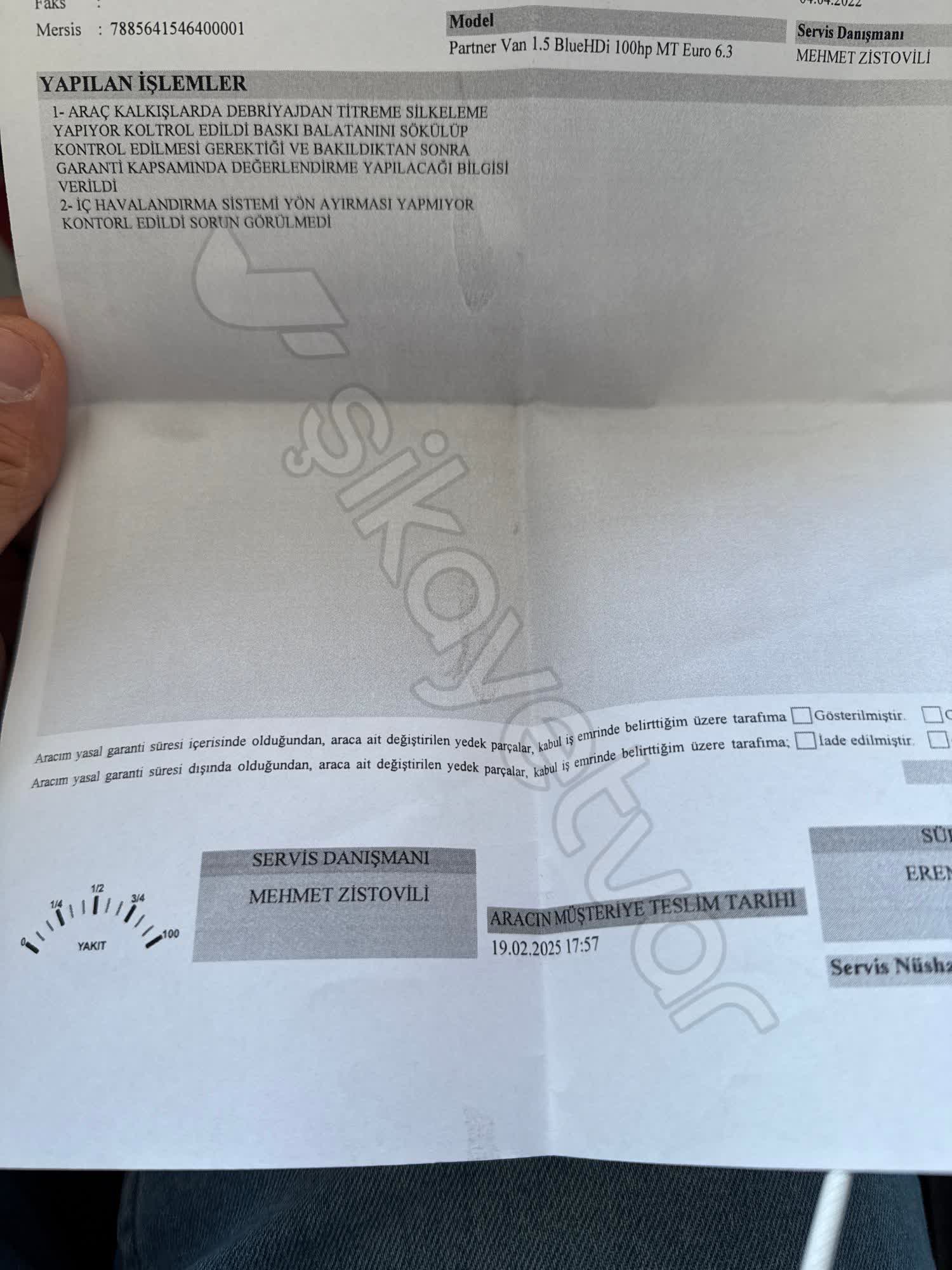 Peugeot Partner Araçta Çözülmeyen Titreme Ve Kalorifer Sorunları ...