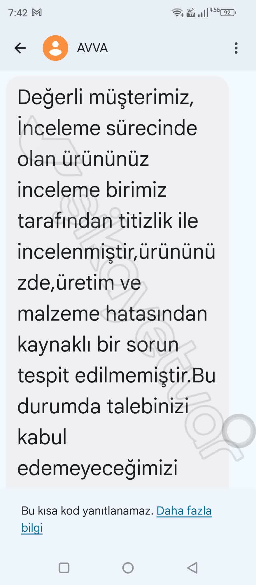 Avva Giyim Avva Montunda Fermuar Sorunu Ve İade Problemi - Şikayetvar