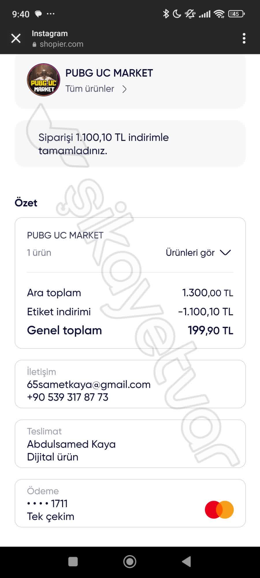 Pubg Uc Market İstenmeyen Alışveriş Mağduriyeti - Şikayetvar