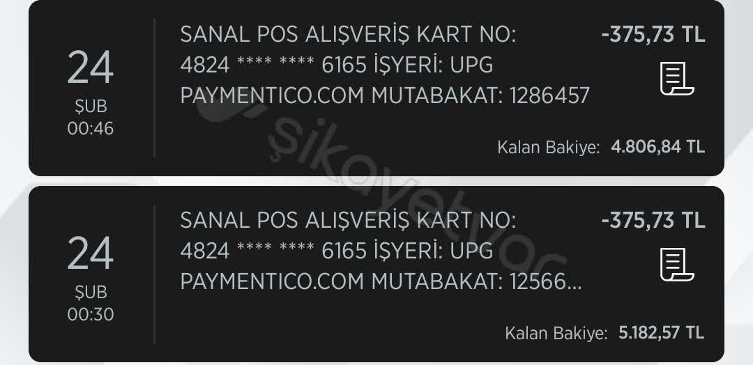 Paymentico İzinsiz Para Çekimi: Acil İade Talebi - Şikayetvar