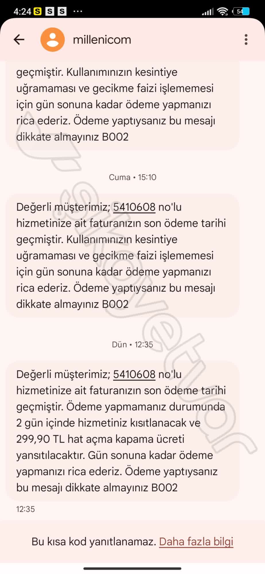 Millenicom Usulsüz Faturalandırma Ve Yanıltıcı Ücret Tehditleri - Şikayetvar