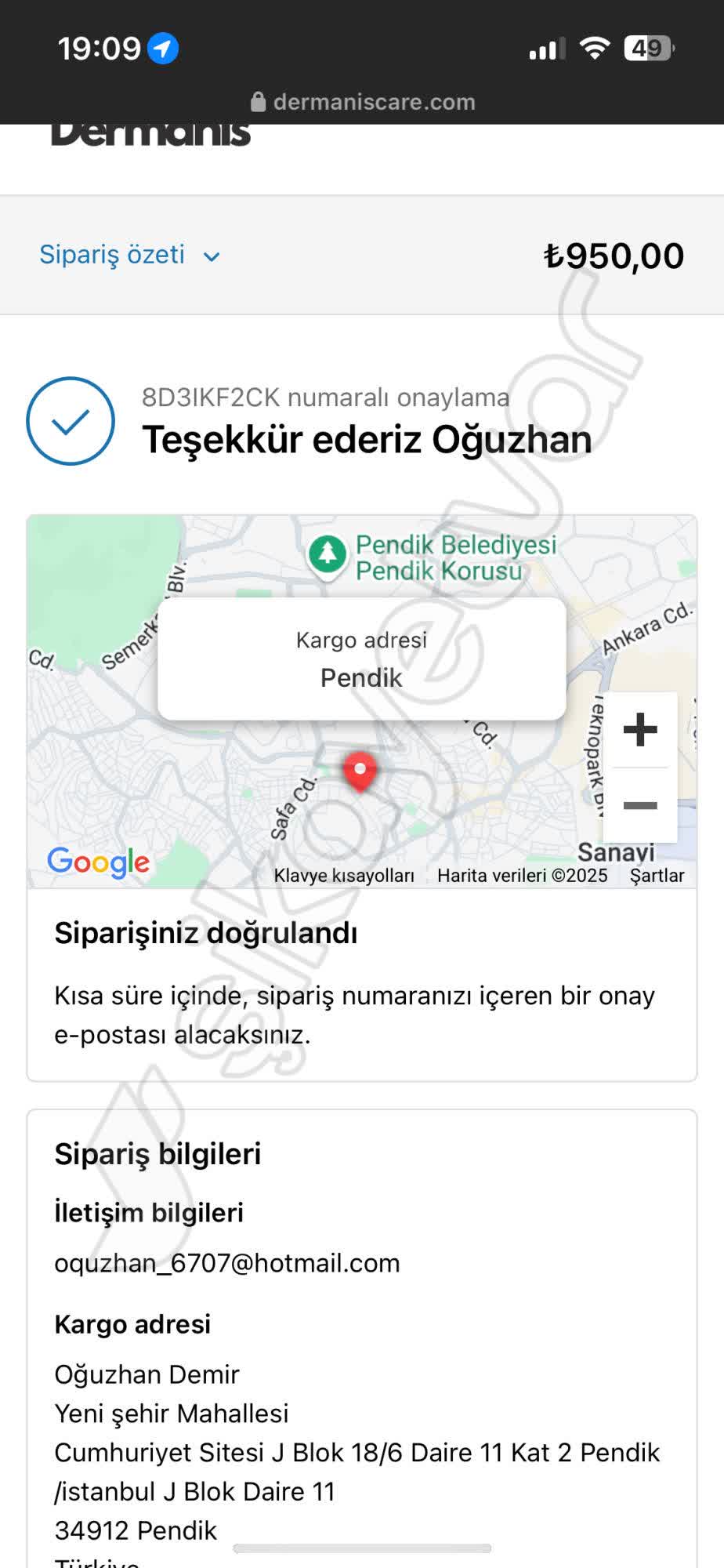 Dermanis Sipariş Verdim, Ürün Yok: Dermaniscare.com'dan Cevap ...