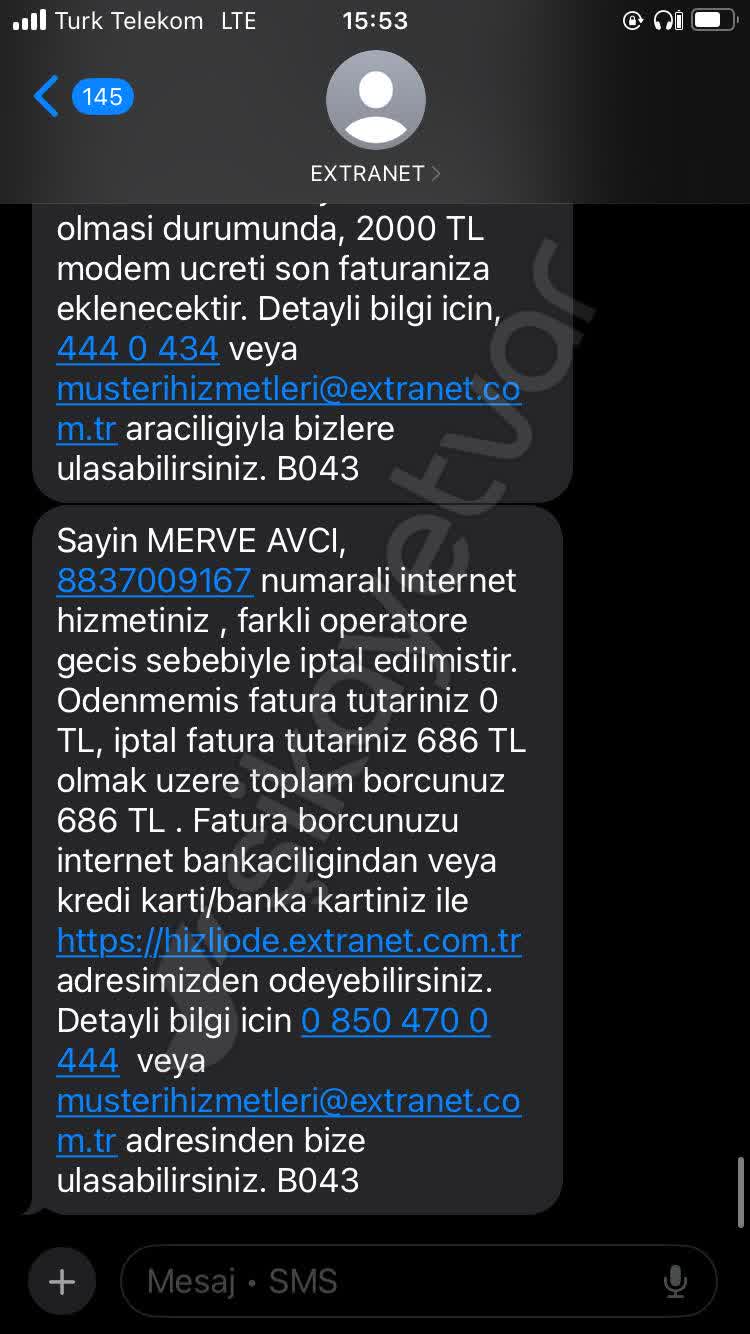 Extranet Ve Digiturk Arasında Mağdur Edildim - Şikayetvar
