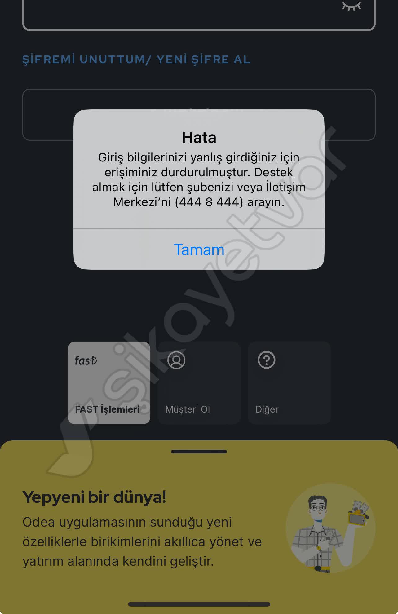 Odeabank Hesap Blokesi Nedeniyle Ulaşılamayan Fonlar - Şikayetvar