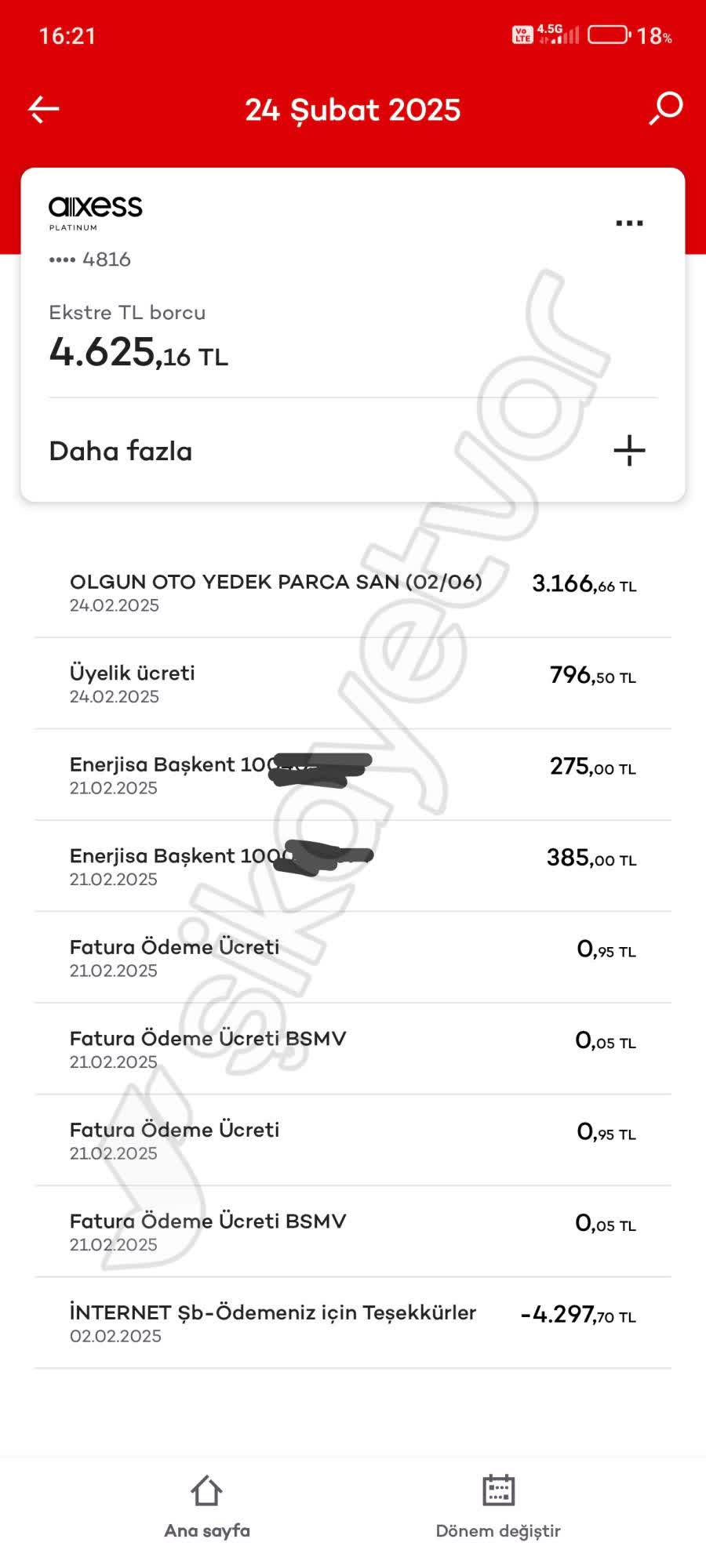 Akbank Akbank Axess Platinum Kart Aidatı İadesi İçin Kararlı Talep ...